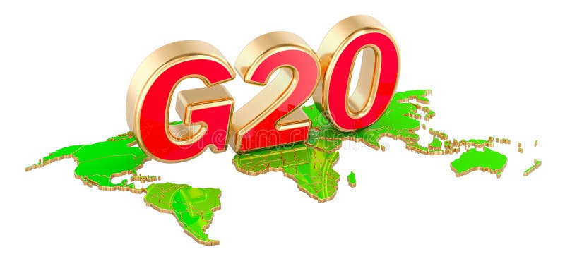G20 Meeting Concept, G20 on the Earth Map. 3D Rendering Stock ...