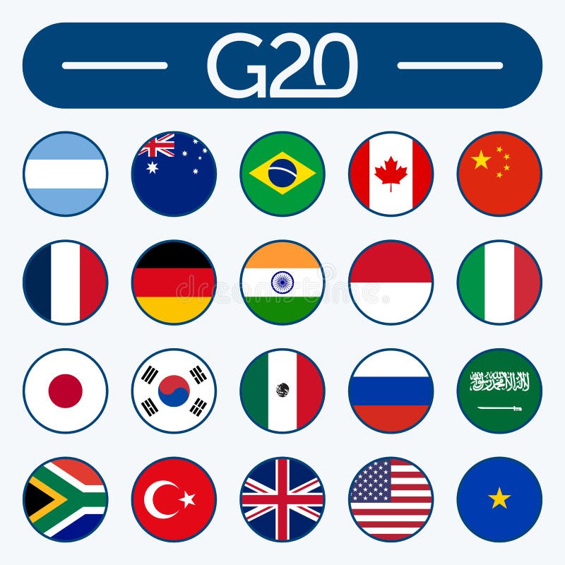 G20 Member Flag Design Vector Stock Vector - Illustration of world ...