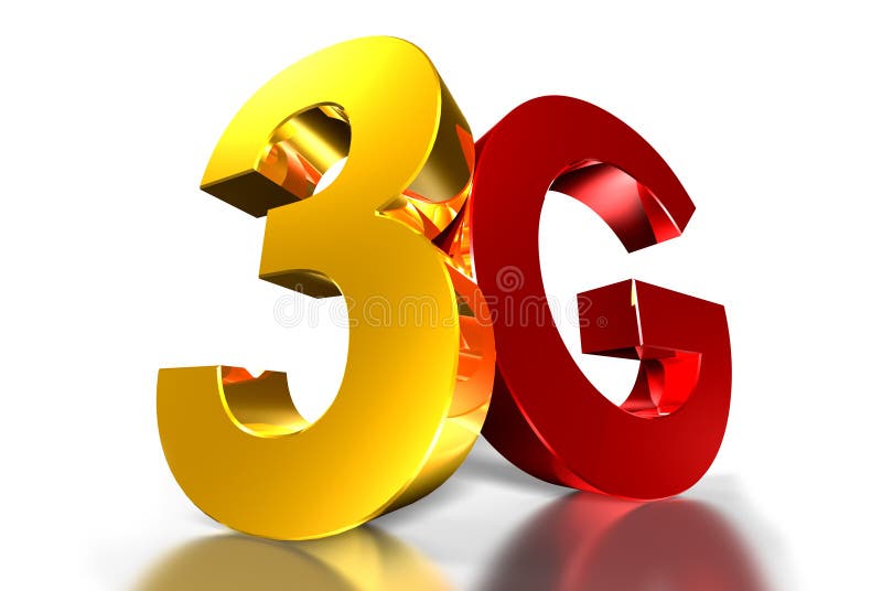 3g mobile gold and red. stock illustration. Illustration of phone ...