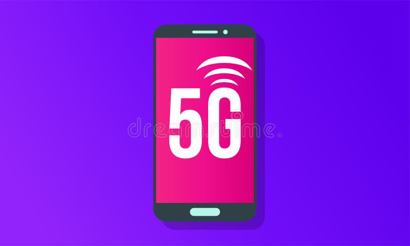5G Mobile Internet Network Vector Logo Poster Stock Vector ...