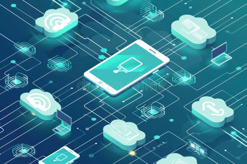 5G Mobile Network Concept with Modern Communication Infrastructure ...