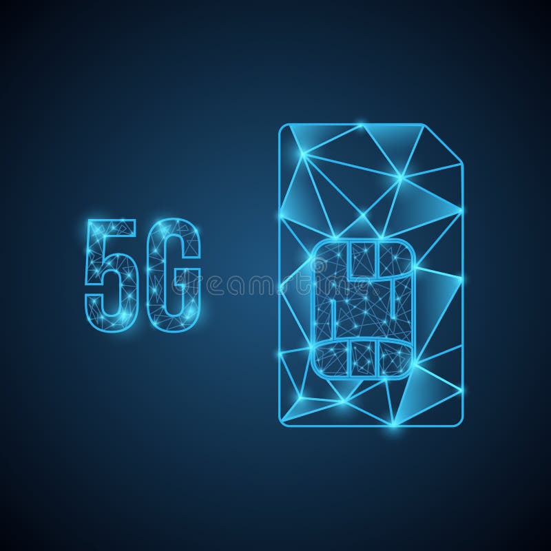 5g Mobile Network Technology Background. 5G New Technology Banner. SIM ...