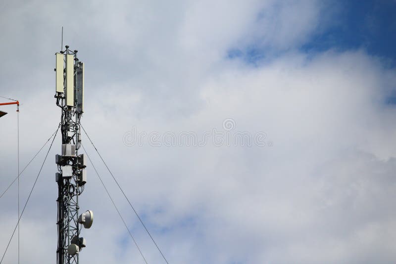 5G Mobile Phone Tower. High Speed Broadband Stock Image - Image of ...