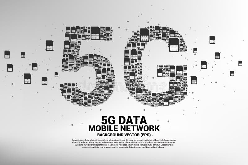 5G from Mobile Sim Card Networking. Stock Vector - Illustration of ...