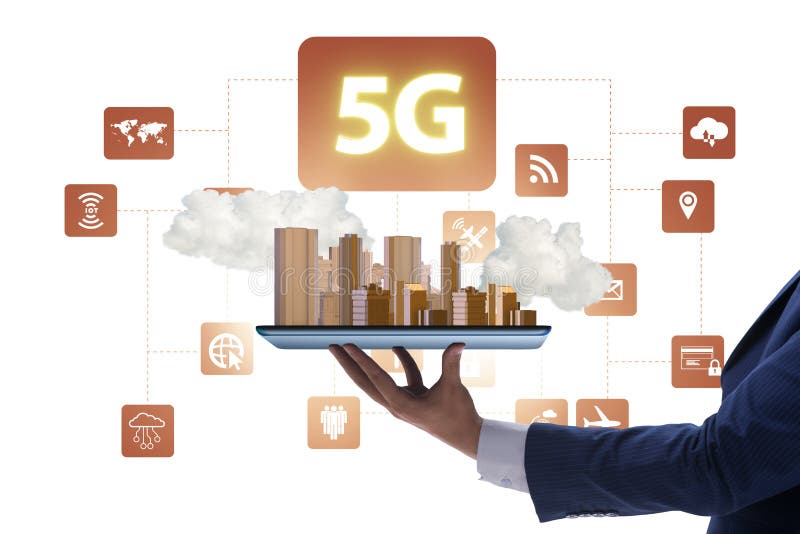 5G Mobile Technology Concept - High Internet Speed Stock Photo - Image ...