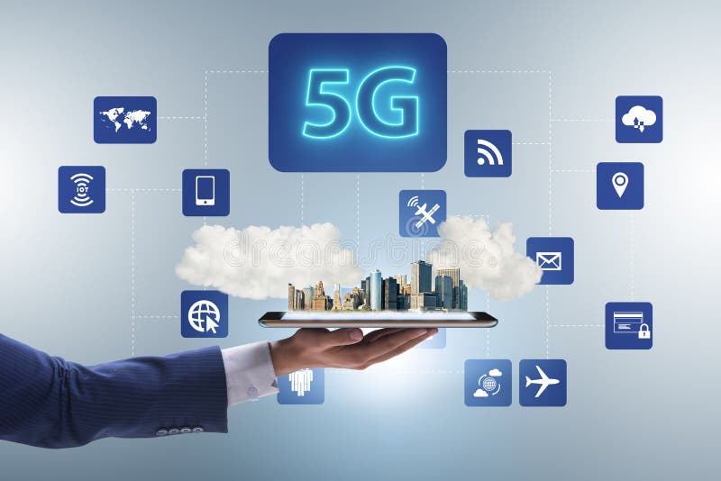 5G Mobile Technology Concept - High Internet Speed Stock Image - Image ...
