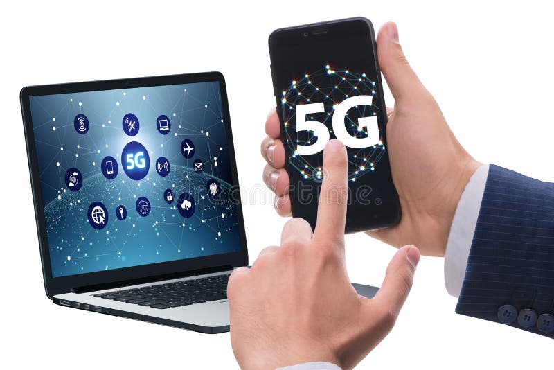 5G Mobile Technology Concept - High Internet Speed Stock Image - Image ...