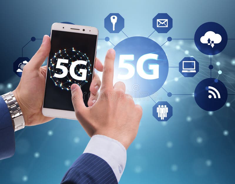 5G Mobile Technology Concept - High Internet Speed Stock Image - Image ...