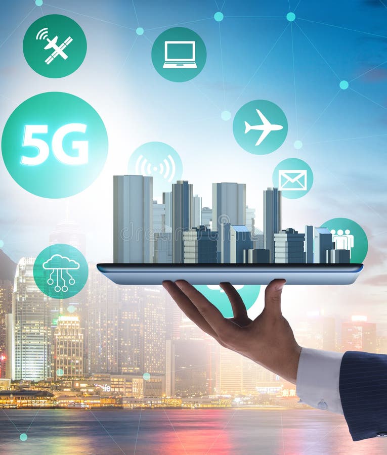 5G Mobile Technology Concept - High Internet Speed Stock Photo - Image ...