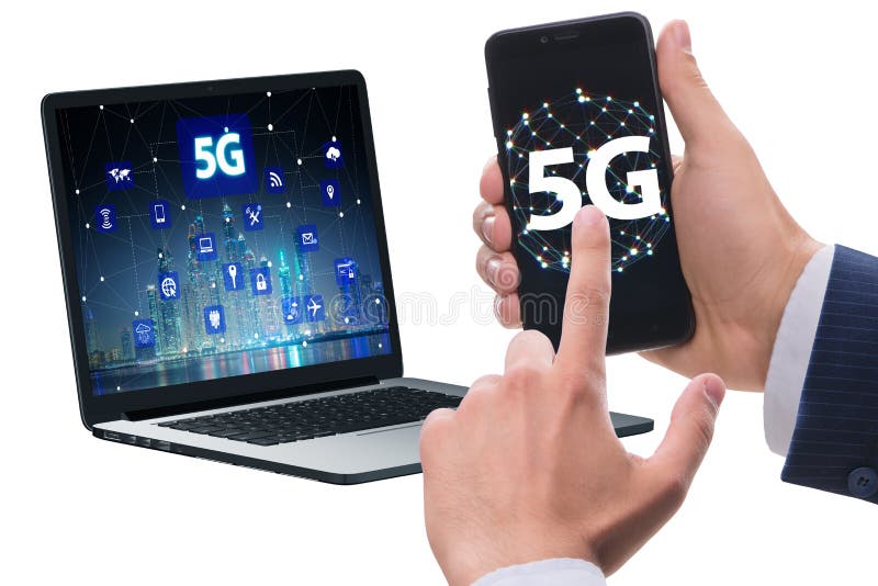 5G Mobile Technology Concept - High Internet Speed Stock Image - Image ...