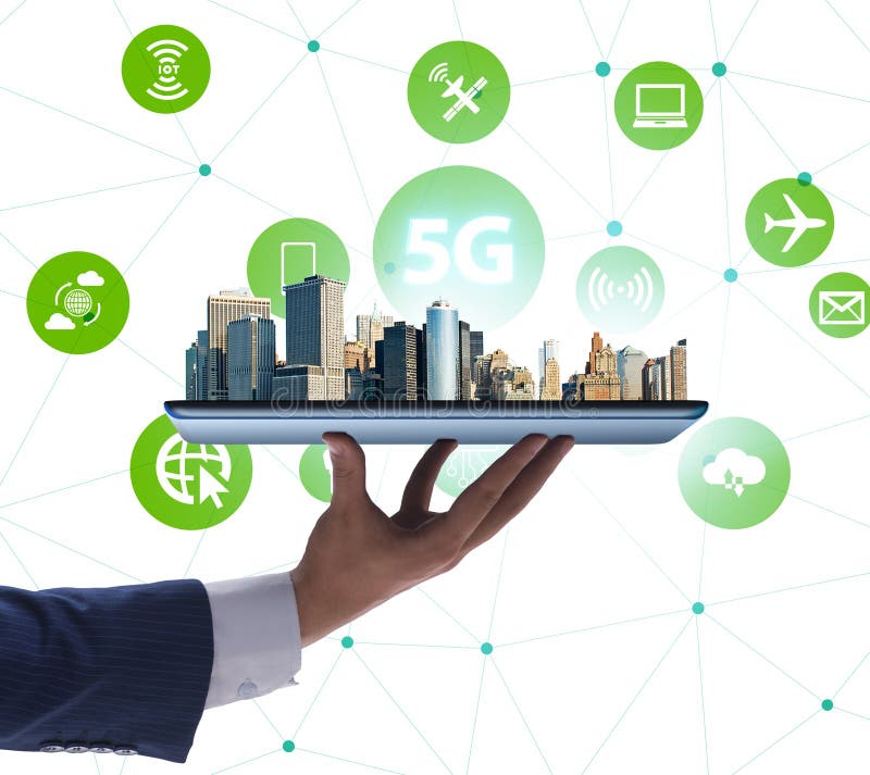 5G Mobile Technology Concept - High Internet Speed Stock Image - Image ...