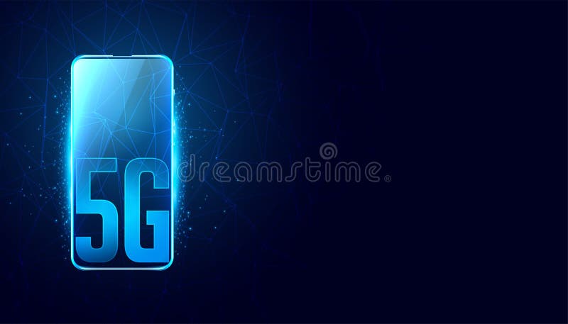 5G Mobile Technology Fast Speed Concept Background Stock Vector ...