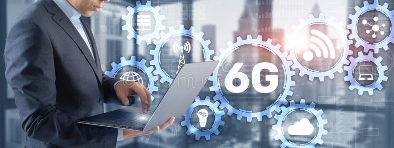 6G Modern Industry High Speed Communication Technology. Stock Image ...