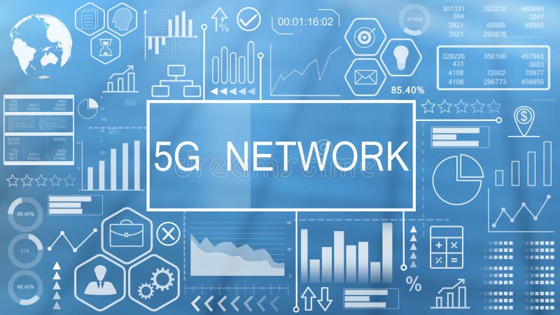 5G Network, Animated Typography Stock Illustration - Illustration of ...