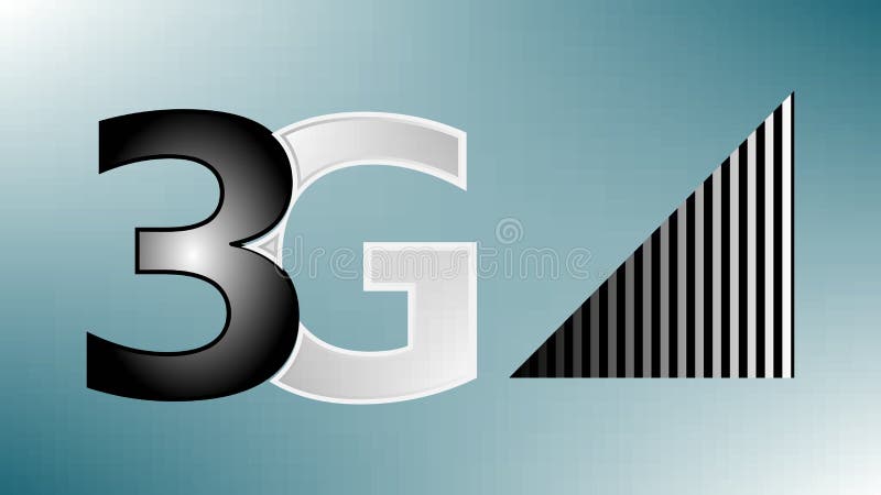 3g Network Computer Graphics. Isolated 3g Icon on Blue Background Stock ...