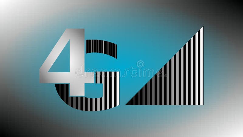 4g Network Computer Graphics. Isolated 4g Icon on Blue Shaded ...