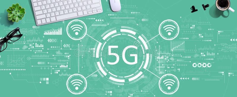 5G Network with a Computer Keyboard Stock Photo - Image of business ...