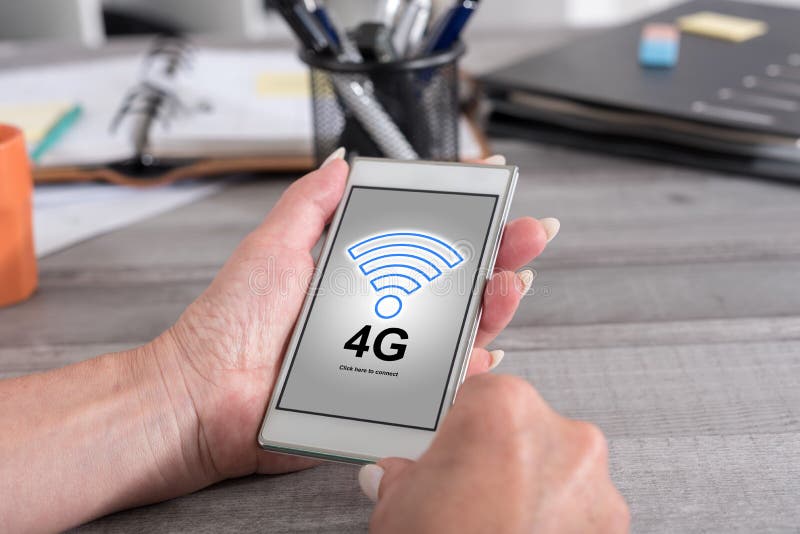 4g Network Concept on a Smartphone Stock Photo - Image of wireless ...