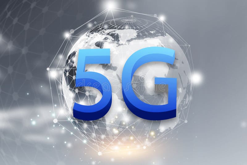 World Map with 5G Wifi Technology Background, Hand Touch Network Using ...