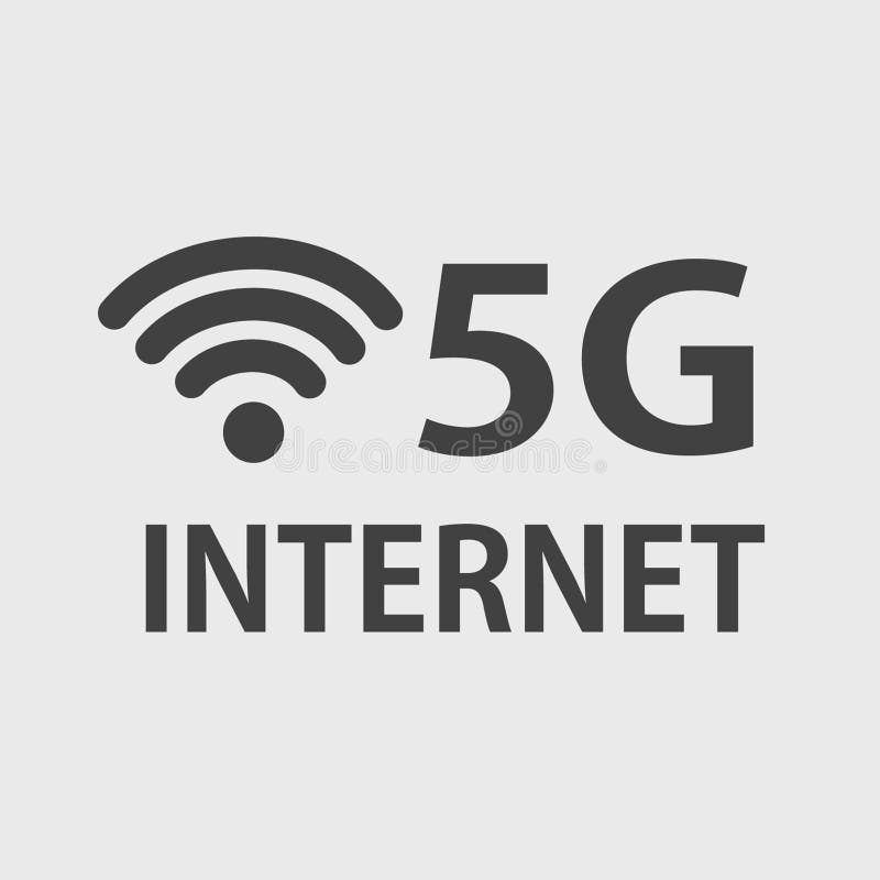 5G Network Icon, Fast Internet Sign. Vector Illustration. Stock Vector ...
