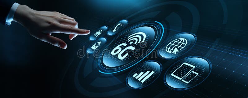 6G Network Internet Mobile Wireless Business Concept Stock Image ...