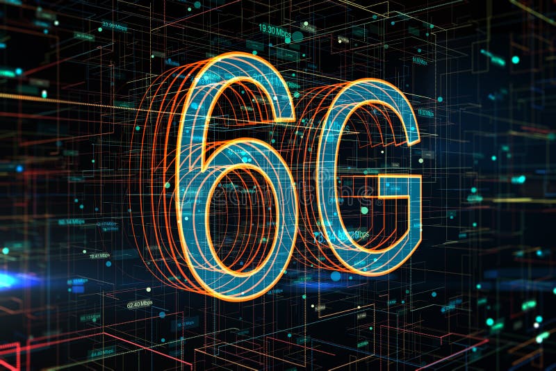 6G Network Internet Mobile Wireless Business Concept with Perspective ...