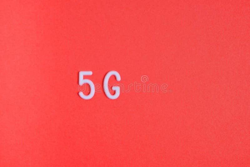 5g Network Logo on a Red Background Stock Image - Image of network ...