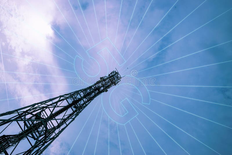 5g Network. Mobile Cell Phone Communication Technology. Radio ...