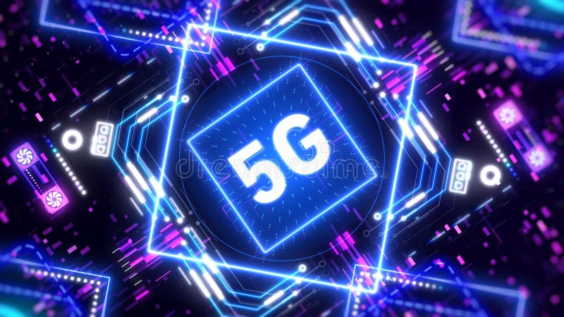 Internet neon concept. 3d. stock illustration. Illustration of ...