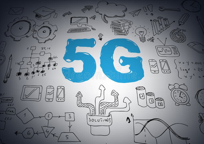 5G Network or Mobile Speed As Broadband Concept with Icons. - Vector ...