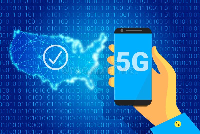5G Network - Next Generation Wireless Internet Connection. 5g Text on ...
