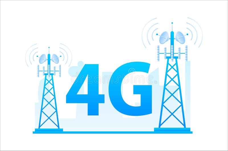 4g Network Technology. Internet Systems Telecommunication Service Stock ...