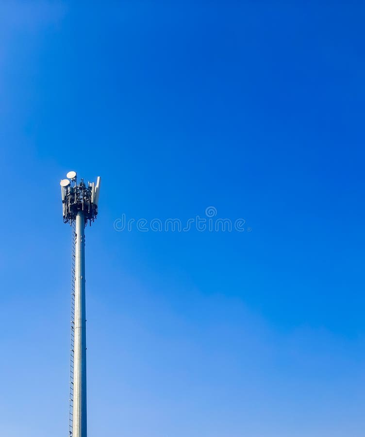 5g Network Tower Installation Stock Photo - Image of blue, tower: 232652304