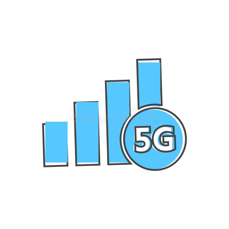 5g Network Vector Icon on a White Background. Layers Grouped for Easy ...