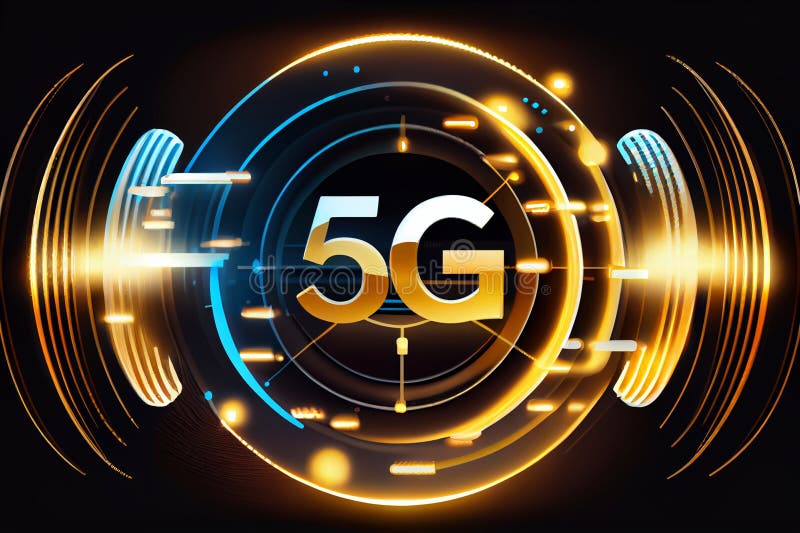 5G Network Wireless Internet Wi-fi Connection Stock Illustration ...