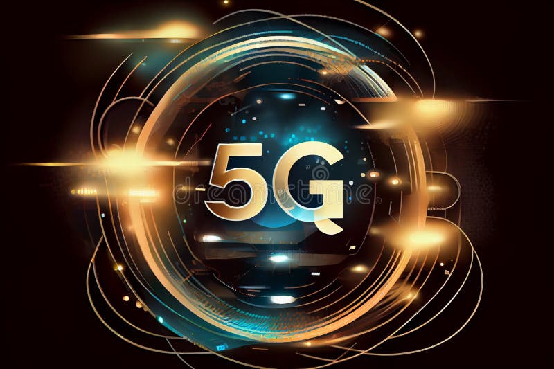 5G Network Wireless Internet Wi-fi Connection Stock Illustration ...