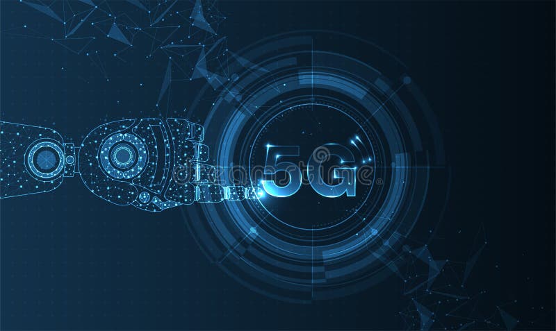 5G Network Wireless Internet Wi-fi Connection and Internet of Things ...