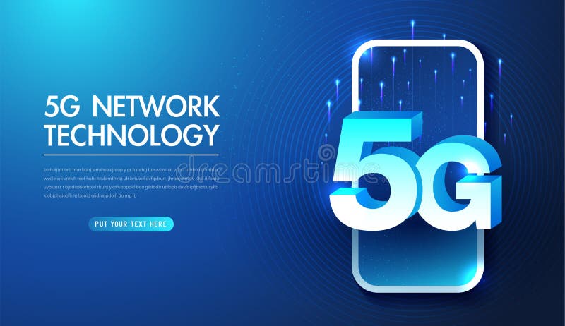 5G Network Wireless Technology Vector Illustration. High-speed Mobile ...