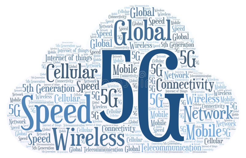 5G Network - Word Cloud Illustration Stock Illustration - Illustration ...