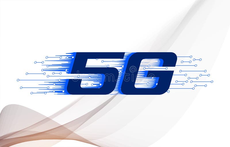 5G New Fifth Generation Internet Wireless Technology Background Stock ...