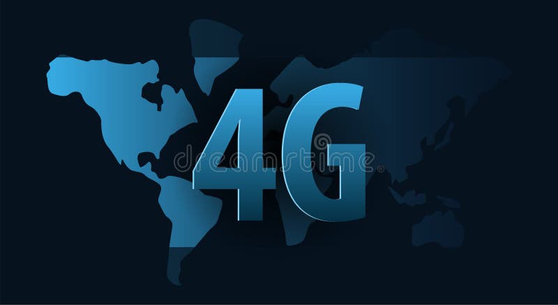 4G New Wireless Internet Wifi Connection. Vector Illustration. Stock ...