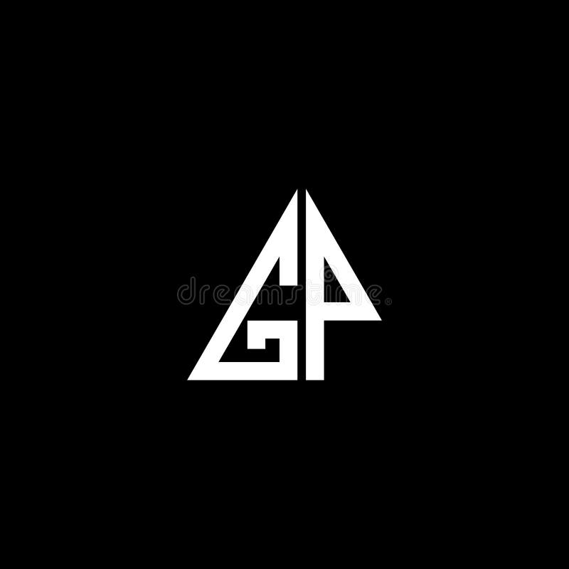 G P Letter Logo Creative Design on Black Color Background.gp Stock ...