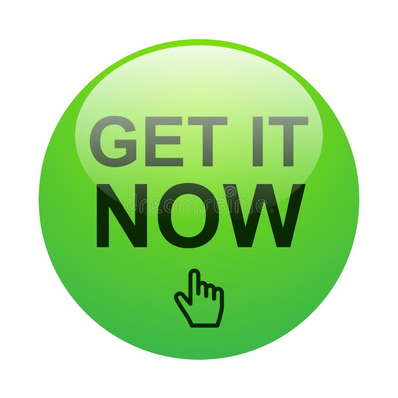 Download Now Button. Green Round Sticker. Stock Illustration ...