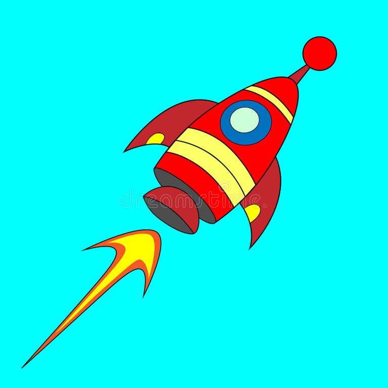 Rocket Ships Line Drawing Stock Illustrations – 43 Rocket Ships Line ...
