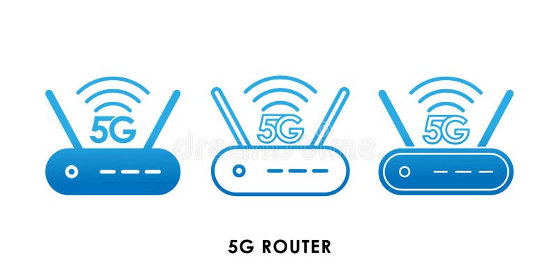 5G Router Icon Logo Vector Illustration. 5G Internet Connection Vector ...