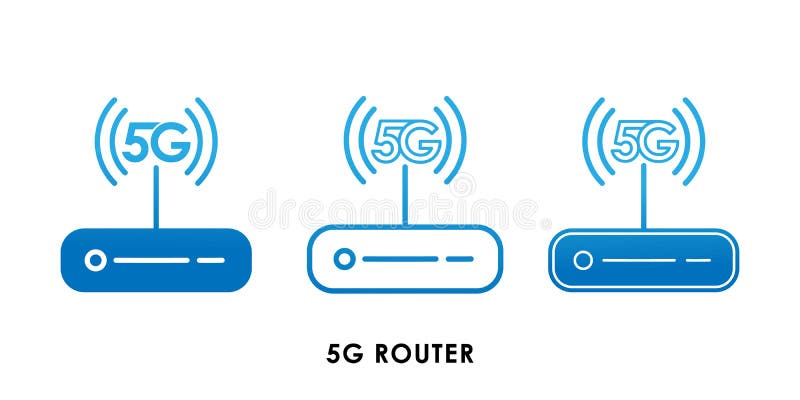 5G Router Icon Logo Vector Illustration. 5G Internet Connection Vector ...