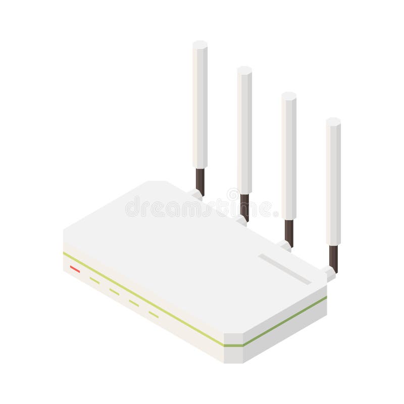 5G Router Isometric Composition Stock Vector - Illustration of device ...