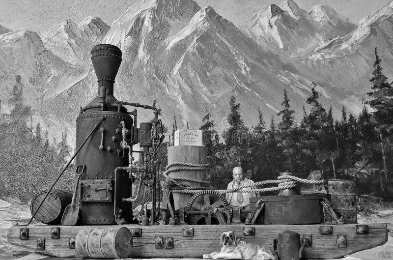 G Scale Model of a Steam Donkey Stock Photo - Image of workers, barrel ...