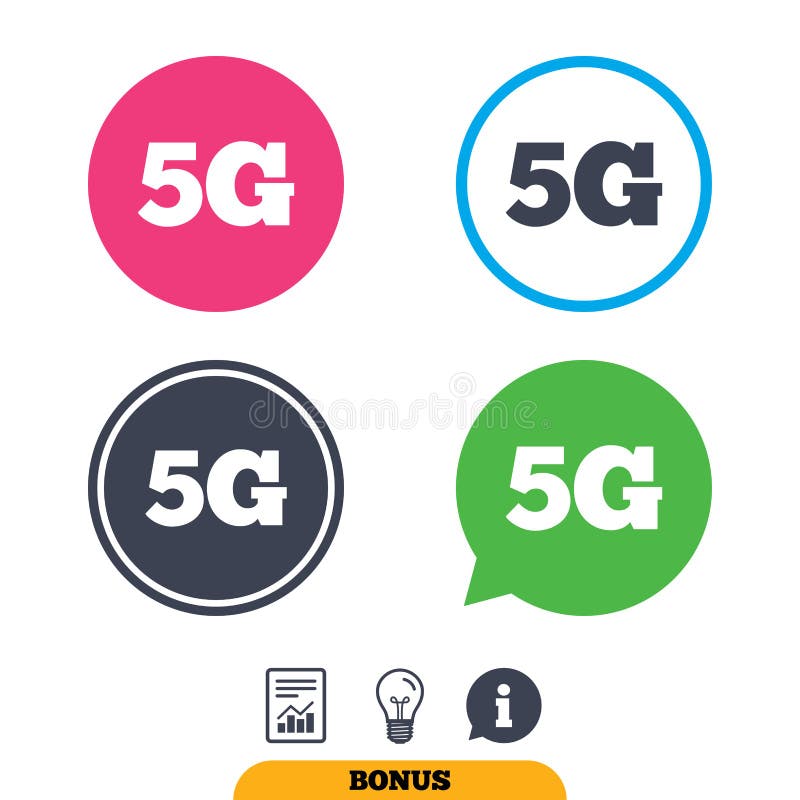 5G Sign. Mobile Telecommunications Technology. Stock Vector ...