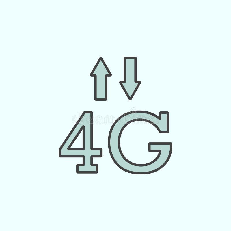 4g, Signal, Arrows Color Vector Icon, Vector Illustration Stock ...